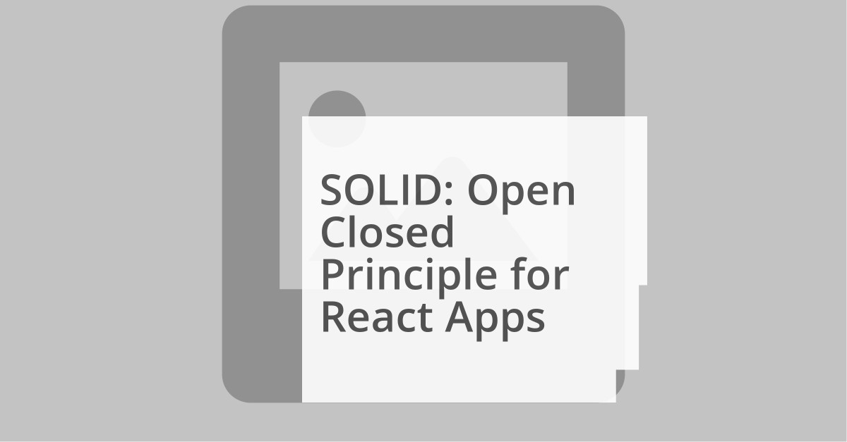 Hưng Phan on LinkedIn: SOLID: Open Closed Principle for React Apps Hưng Phan on LinkedIn: SOLID: Open Closed Principle for React Apps