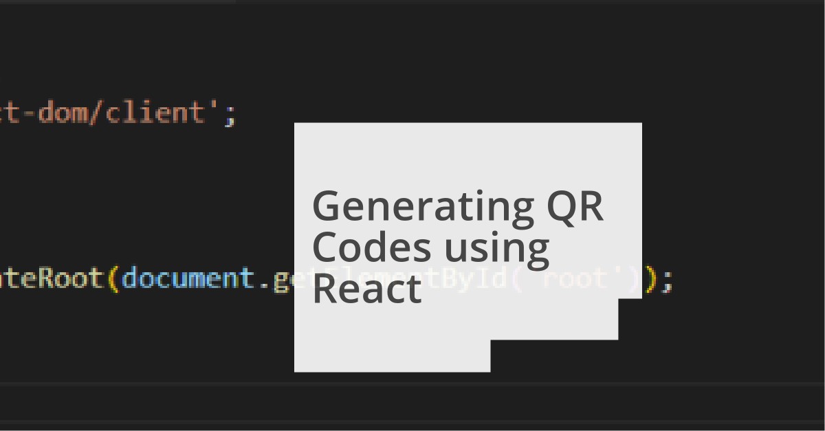React Jobs on LinkedIn: Generating QR Codes using React React Jobs on LinkedIn: Generating QR Codes using React