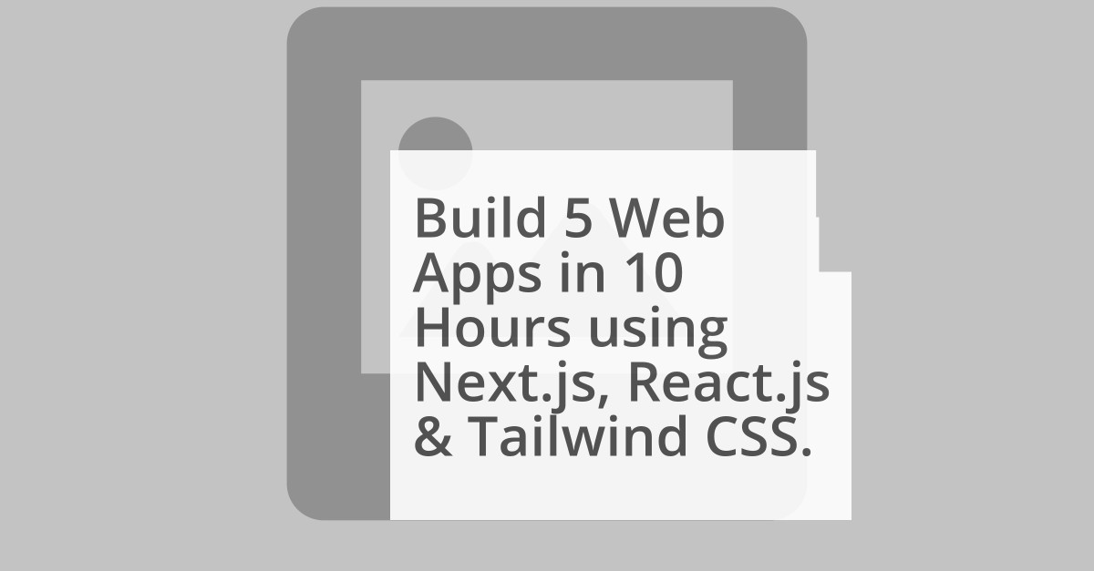 React Jobs on LinkedIn: Build 5 Web Apps in 10 Hours using Next.js ... React Jobs on LinkedIn: Build 5 Web Apps in 10 Hours using Next.js ...