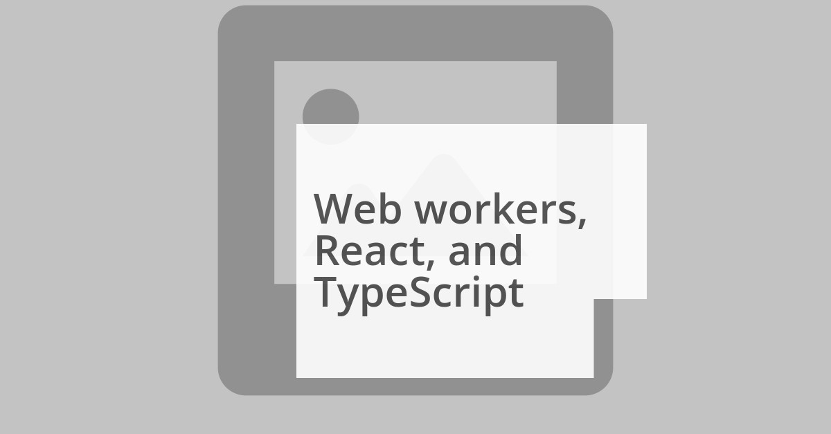 React Jobs on LinkedIn: Web workers, React, and TypeScript React Jobs on LinkedIn: Web workers, React, and TypeScript