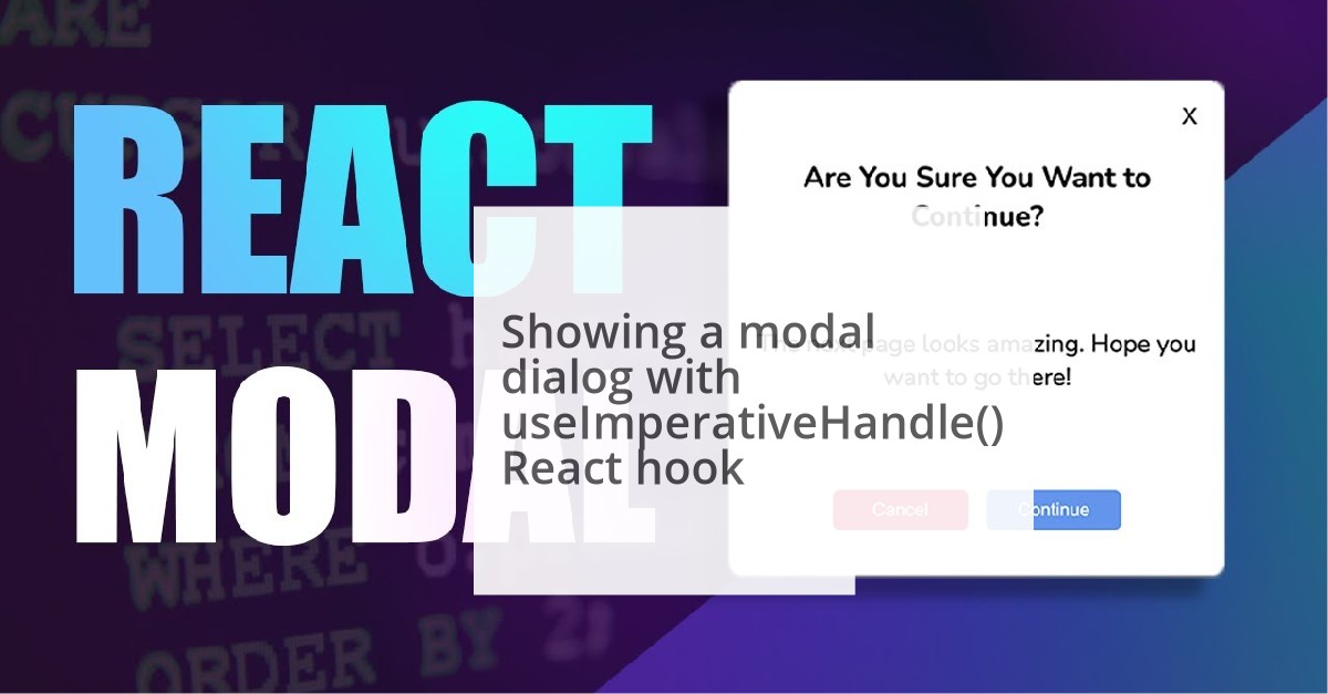 React Jobs on LinkedIn: Showing a modal dialog with useImperativeHandle ... React Jobs on LinkedIn: Showing a modal dialog with useImperativeHandle ...