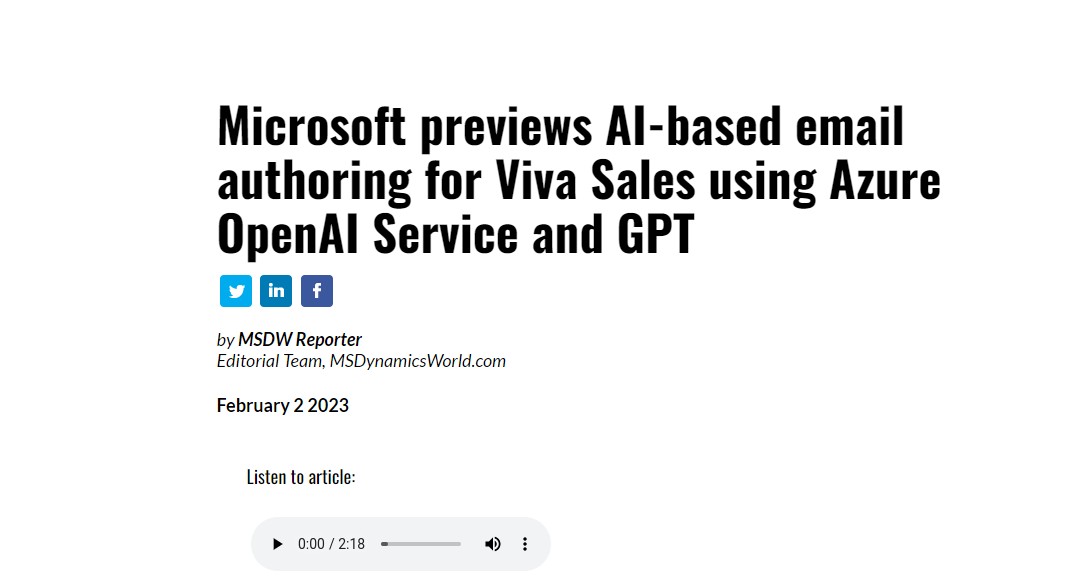 MSDynamicsWorld.com (MSDW) on LinkedIn: Microsoft previews AI-based ... MSDynamicsWorld.com (MSDW) on LinkedIn: Microsoft previews AI-based ...