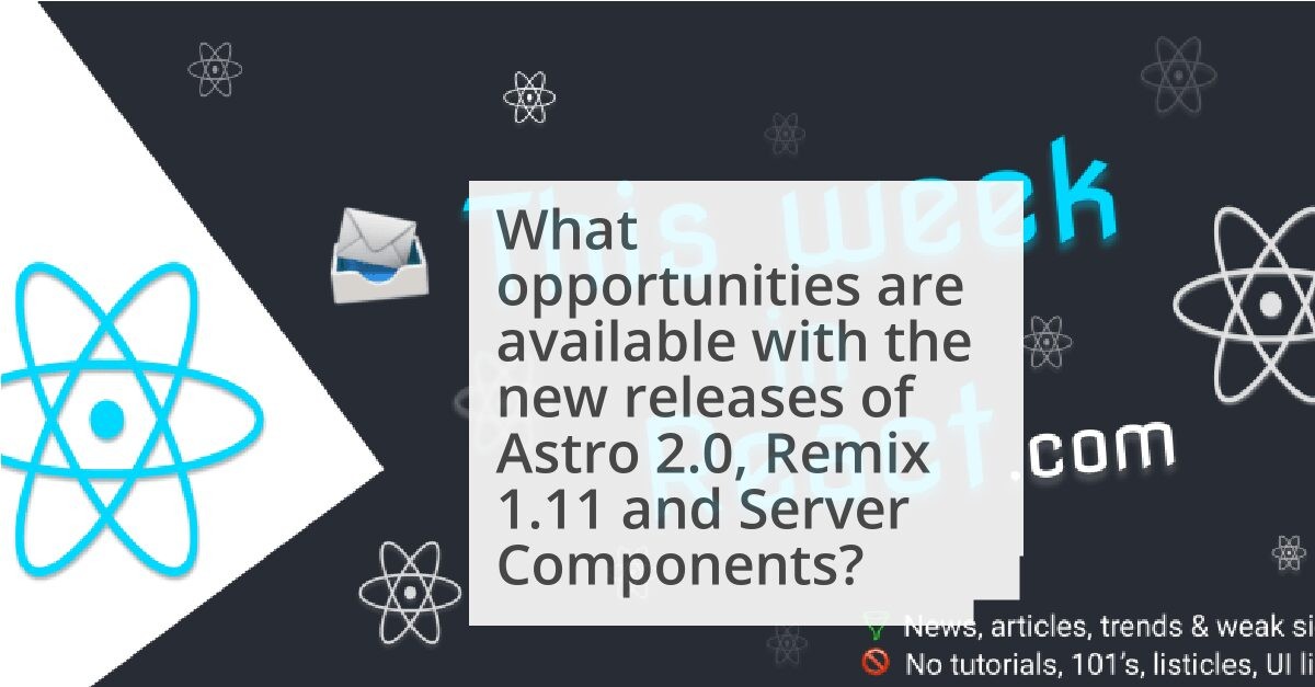 React Jobs on LinkedIn: This Week In React #132: Astro, Remix, Server ... React Jobs on LinkedIn: This Week In React #132: Astro, Remix, Server ...