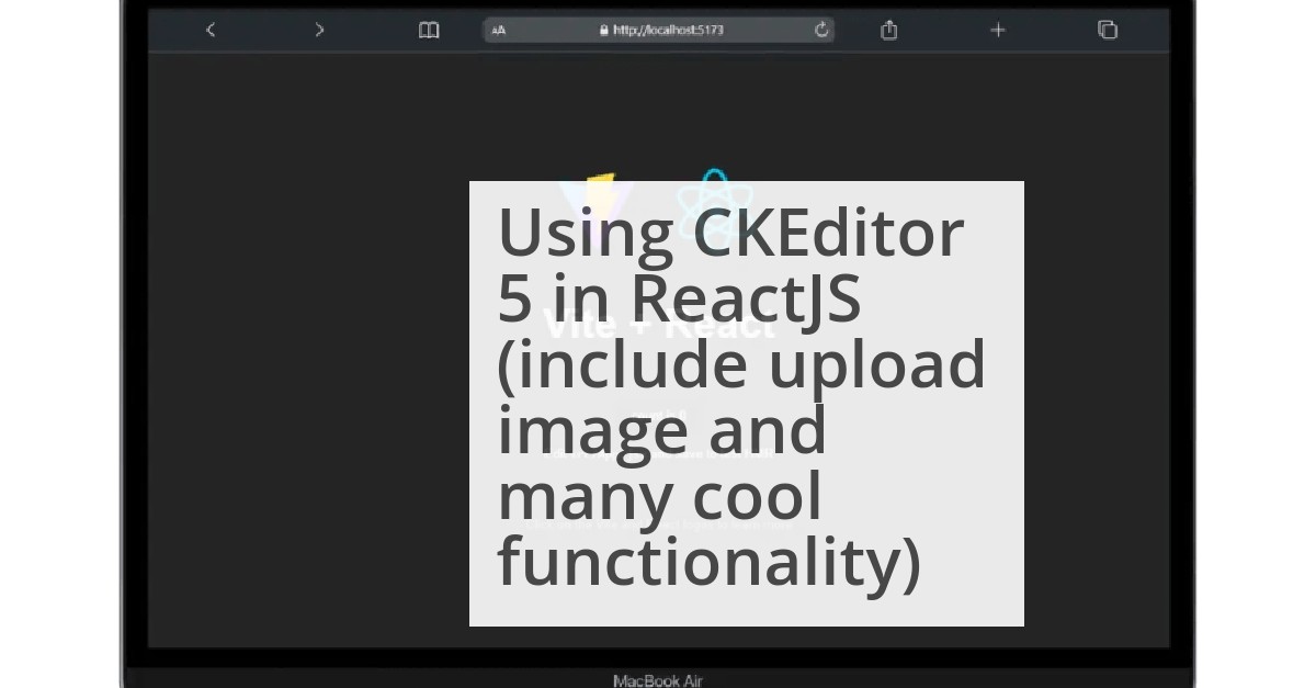 React Jobs on LinkedIn: Using CKEditor 5 in ReactJS (include upload ... React Jobs on LinkedIn: Using CKEditor 5 in ReactJS (include upload ...