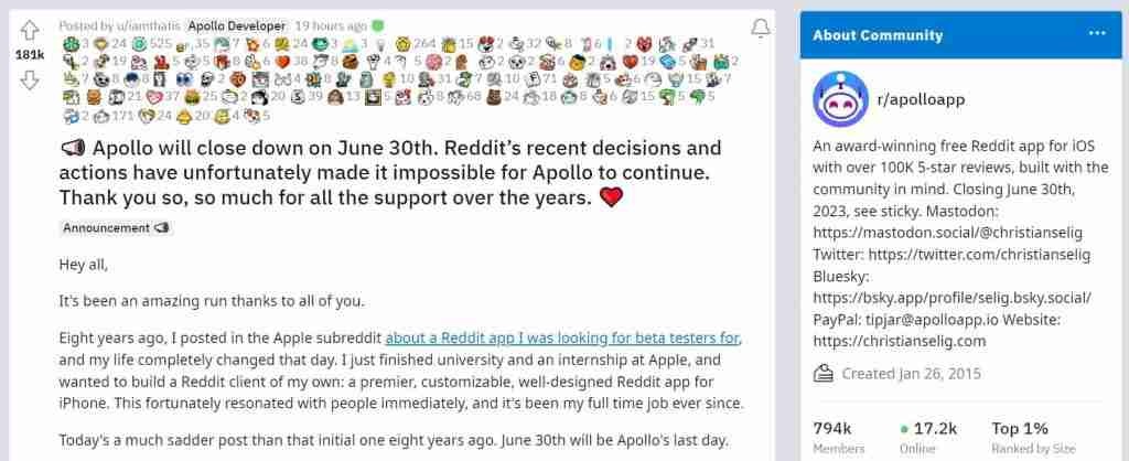 John Cassedy on LinkedIn: 3rd-Party Reddit App Apollo Forced to Shut ... John Cassedy on LinkedIn: 3rd-Party Reddit App Apollo Forced to Shut ...