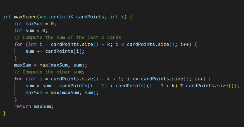 Nhut Nguyen, Ph.D. on LinkedIn: C++ LeetCode Solutions 1423. Maximum ... Nhut Nguyen, Ph.D. on LinkedIn: C++ LeetCode Solutions 1423. Maximum ...