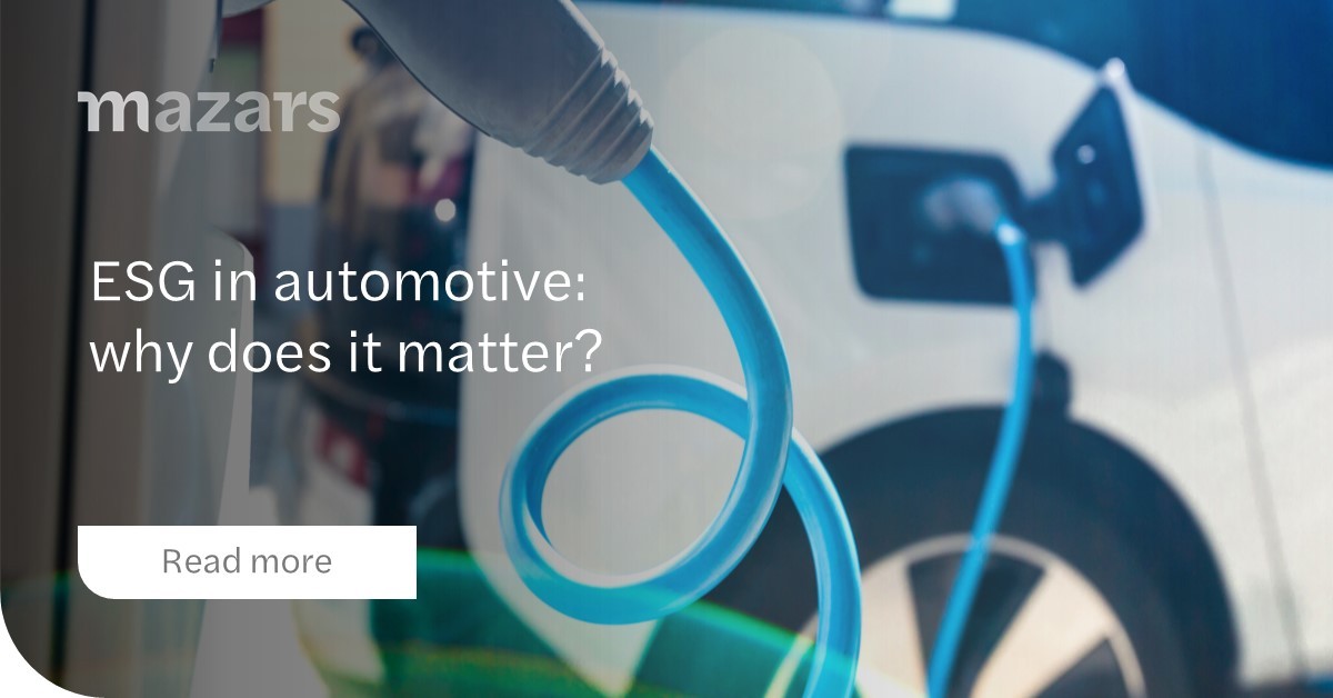 Seth Marks on LinkedIn: ESG in automotive: why does it matter? - Mazars ... Seth Marks on LinkedIn: ESG in automotive: why does it matter? - Mazars ...