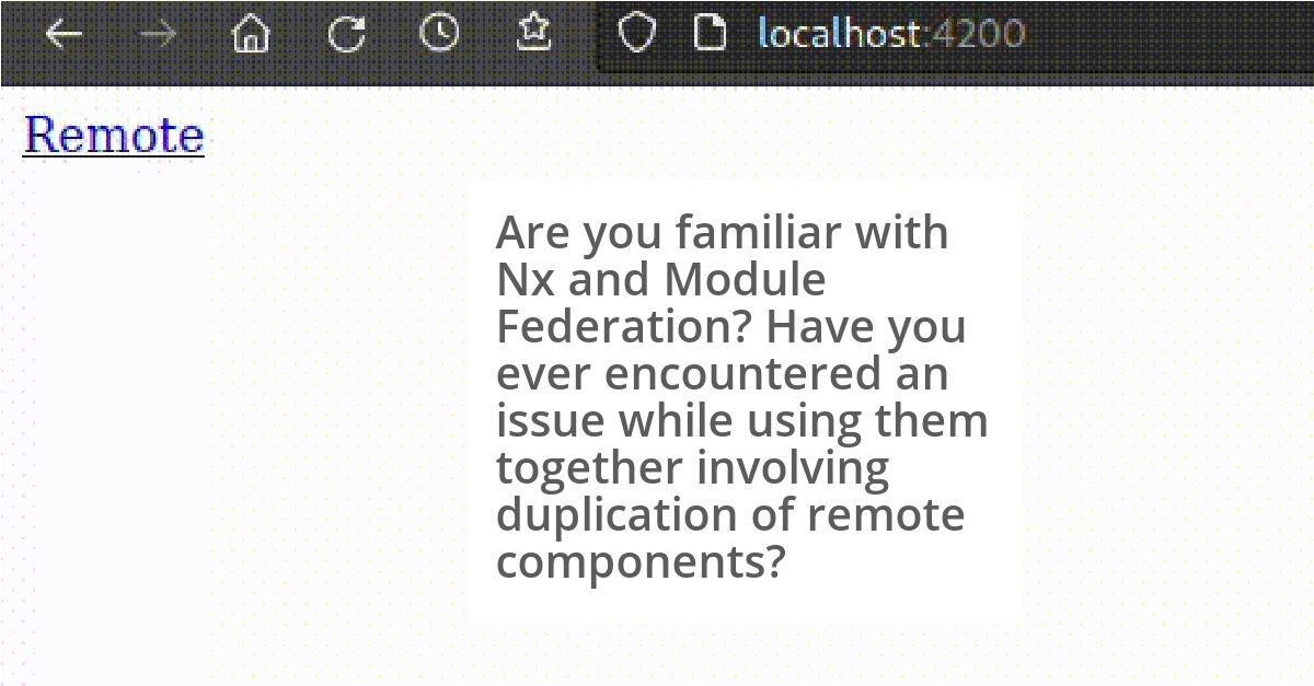 Angular Jobs on LinkedIn: Nx Module Federation bad Angular routing Angular Jobs on LinkedIn: Nx Module Federation bad Angular routing