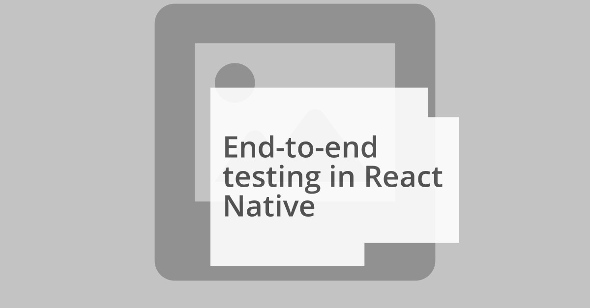 React Jobs on LinkedIn: End-to-end testing in React Native React Jobs on LinkedIn: End-to-end testing in React Native
