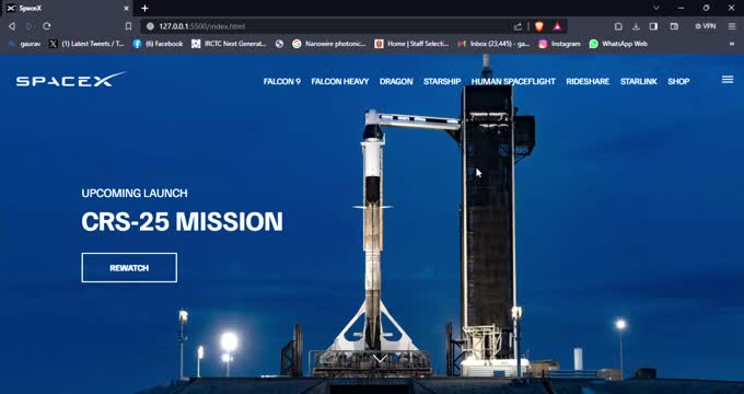 Saurabh Gawali on LinkedIn: #webdevelopment #spacexclone # ... Saurabh Gawali on LinkedIn: #webdevelopment #spacexclone # ...