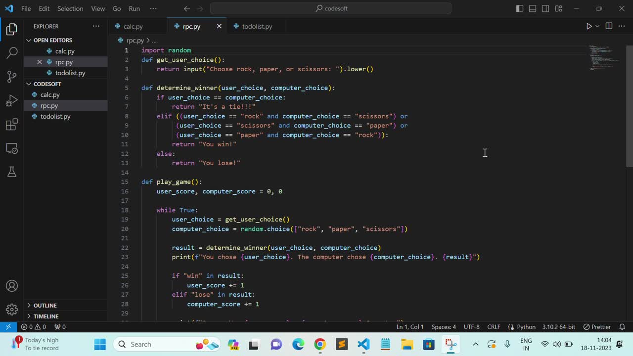 Sumit Pagare on LinkedIn: #codsoft #codsoftinternship #coding #python # ... Sumit Pagare on LinkedIn: #codsoft #codsoftinternship #coding #python # ...