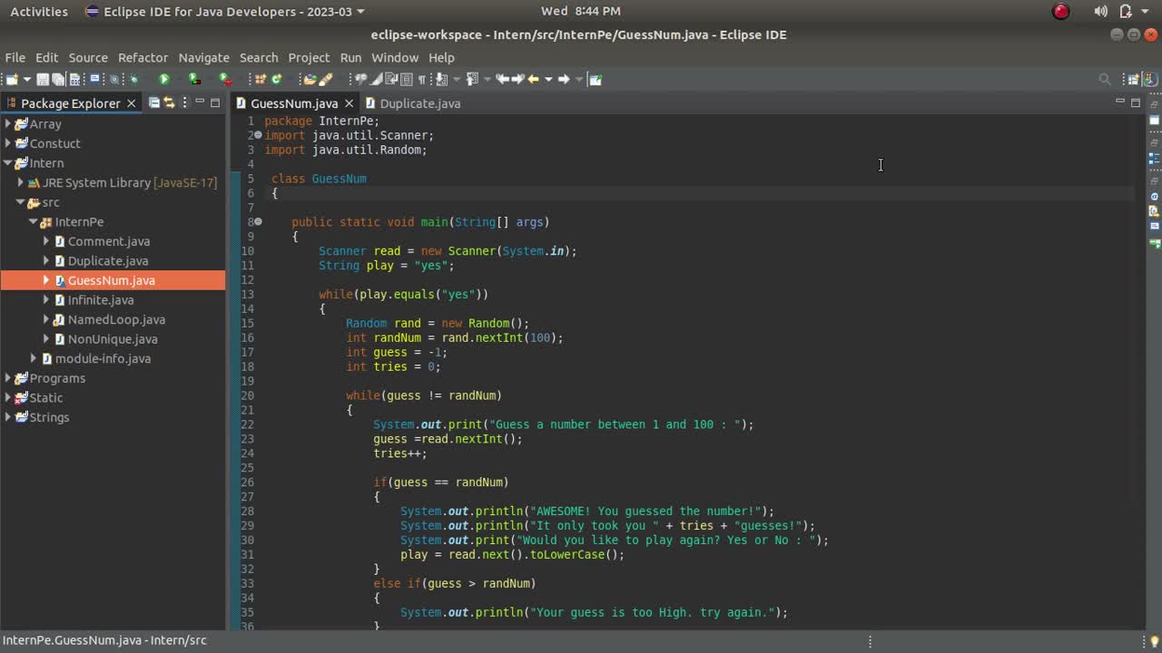 Archana Manjunath Reddy on LinkedIn: #internpe #javaprogramming Archana Manjunath Reddy on LinkedIn: #internpe #javaprogramming
