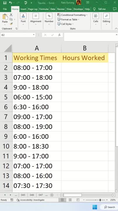 Xybernetics Inc on LinkedIn: Calculating hours worked - Excel Tips and ... Xybernetics Inc on LinkedIn: Calculating hours worked - Excel Tips and ...
