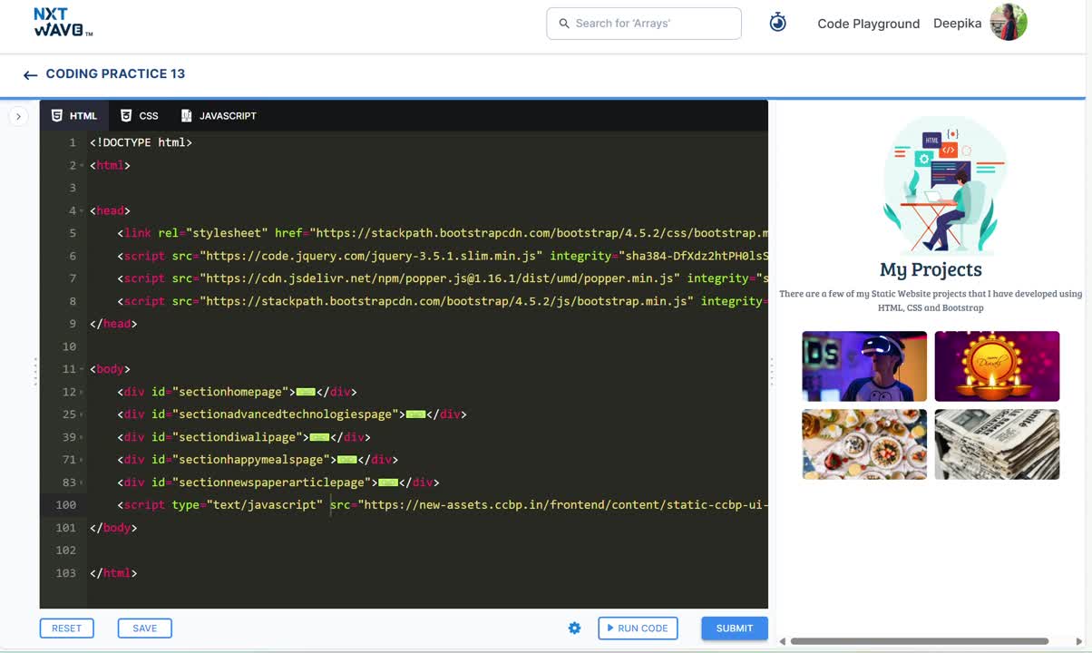 Deepika Uppu on LinkedIn: #day3 #ccbp #nxtwave #30daysofcode #coding # ... Deepika Uppu on LinkedIn: #day3 #ccbp #nxtwave #30daysofcode #coding # ...