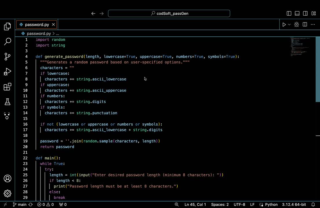 Saksham Patel on LinkedIn: #python #coding #passwordgenerator # ... Saksham Patel on LinkedIn: #python #coding #passwordgenerator # ...