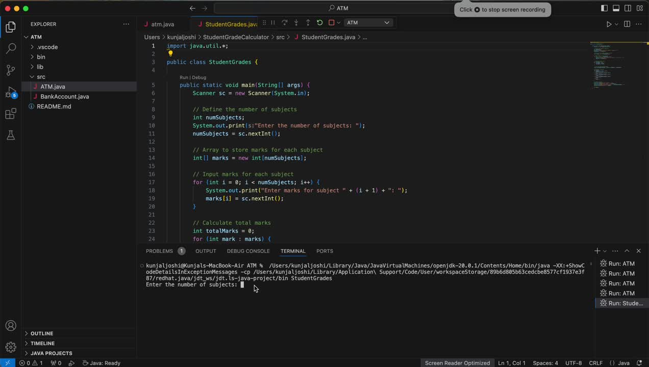 Kunjal Joshi on LinkedIn: #java #codsoft #internship Kunjal Joshi on LinkedIn: #java #codsoft #internship