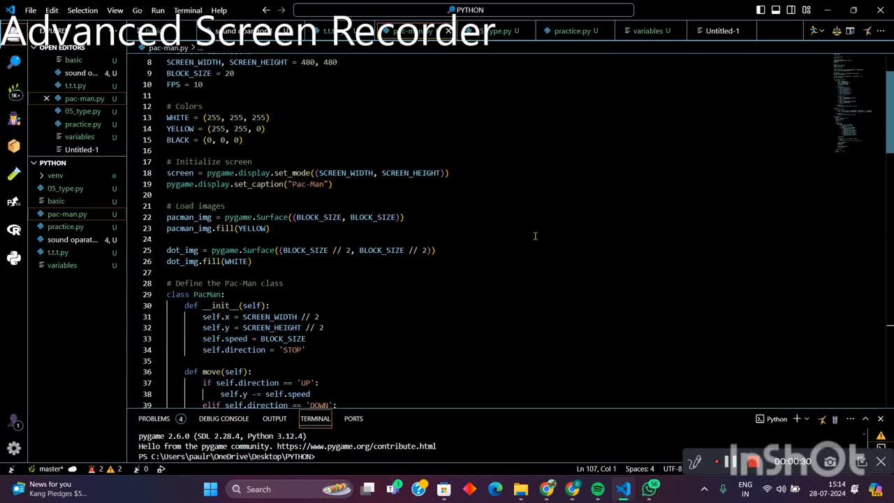Diya Paul on LinkedIn: #python #pygame #gamedevelopment #coding # ... Diya Paul on LinkedIn: #python #pygame #gamedevelopment #coding # ...