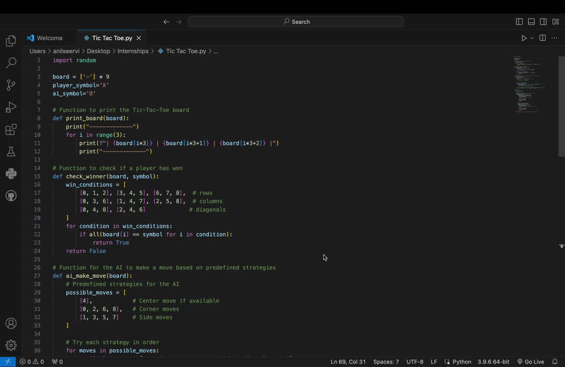 Anil Seervi on LinkedIn: #codsoft #tictactoe #internship #aivshuman # ... Anil Seervi on LinkedIn: #codsoft #tictactoe #internship #aivshuman # ...