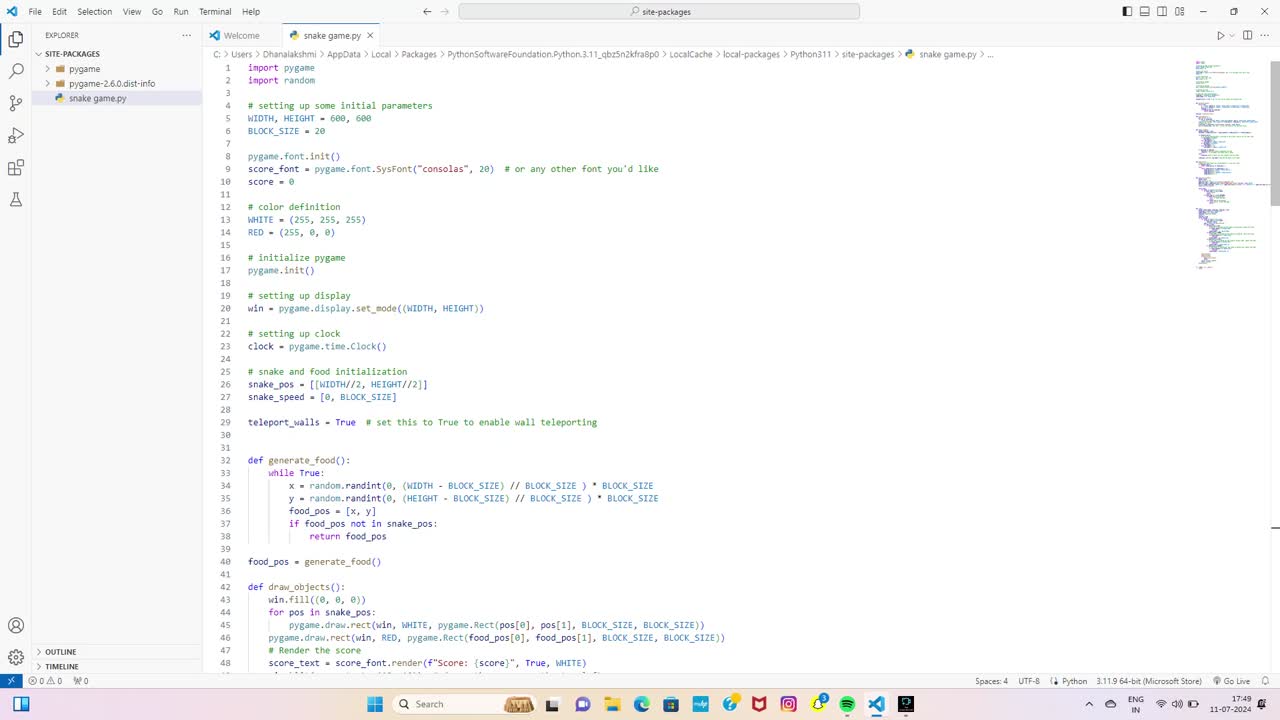 Dhanalakshmi V on LinkedIn: #internpe #python Dhanalakshmi V on LinkedIn: #internpe #python
