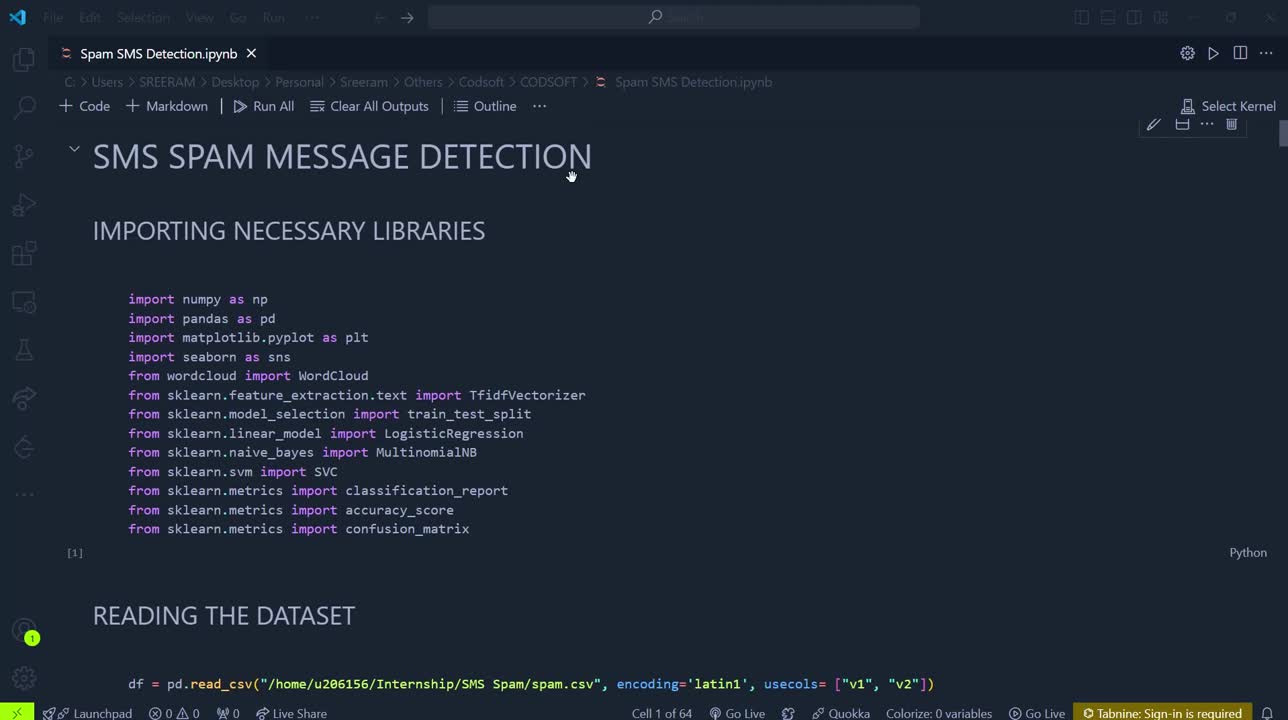 Deepak Kumar AM on LinkedIn: #codsoft #python #machinelearning # ... Deepak Kumar AM on LinkedIn: #codsoft #python #machinelearning # ...