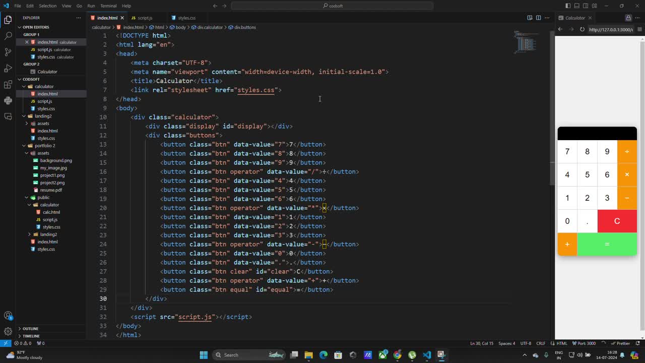 Chayan Jash on LinkedIn: #codsoft #webdevelopment Chayan Jash on LinkedIn: #codsoft #webdevelopment