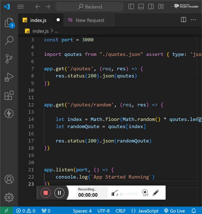 Salman Ahmed on LinkedIn: #api #nodejs #expressjs #learningjourney | 23 ... Salman Ahmed on LinkedIn: #api #nodejs #expressjs #learningjourney | 23 ...