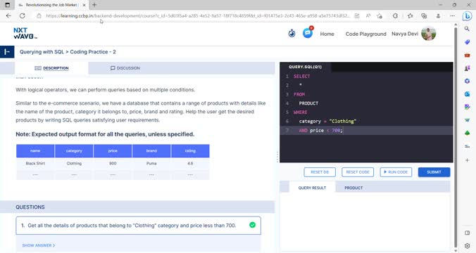 Navya Devi Mateti on LinkedIn: #day18 #30daysofcodechallenge #ccbp Navya Devi Mateti on LinkedIn: #day18 #30daysofcodechallenge #ccbp
