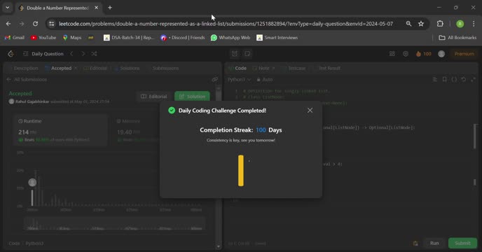 Finished 100-day LeetCode challenge! | Rahul Gajabhinkar posted on the ... Finished 100-day LeetCode challenge! | Rahul Gajabhinkar posted on the ...