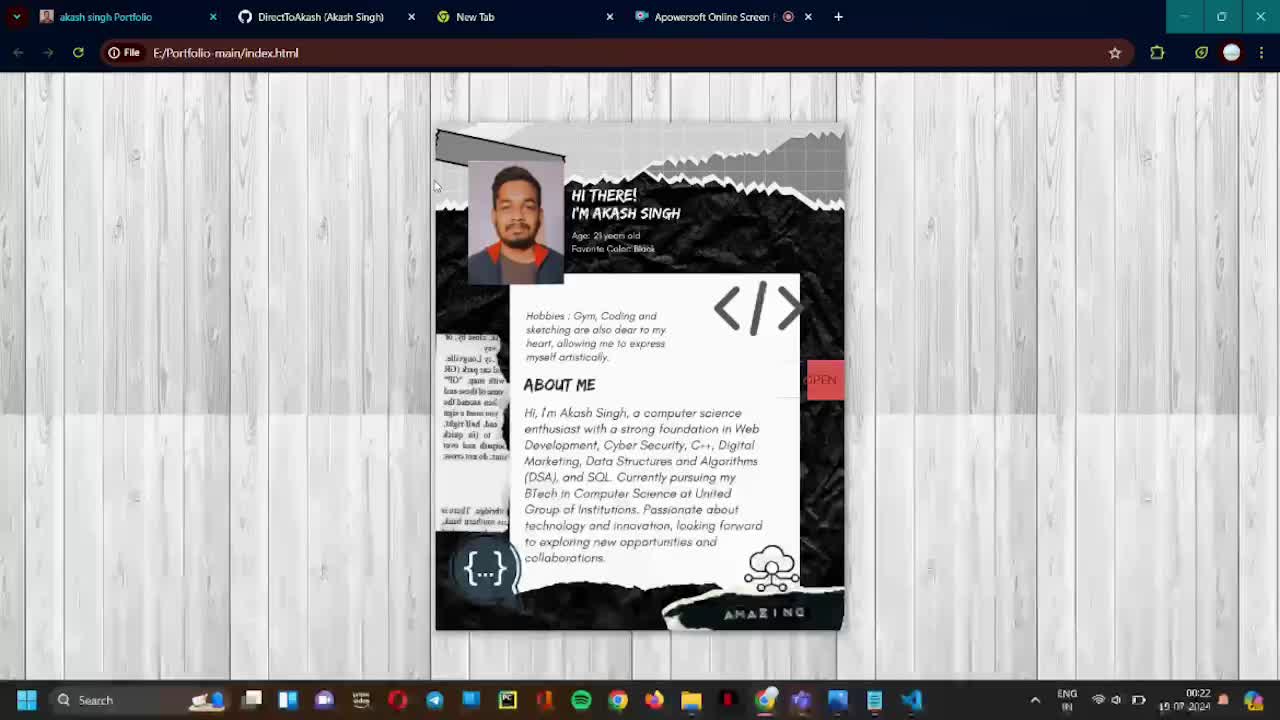 Akash Singh on LinkedIn: #webdevelopment #portfolio #html #css # ... Akash Singh on LinkedIn: #webdevelopment #portfolio #html #css # ...