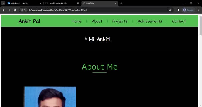 Ankit Pal on LinkedIn: #using #html #css #bharatintern #bharatinternship Ankit Pal on LinkedIn: #using #html #css #bharatintern #bharatinternship