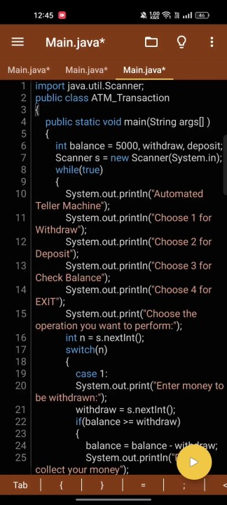Krishna Koushik on LinkedIn: CodSoft Internship Program Task 3 : Atm ... Krishna Koushik on LinkedIn: CodSoft Internship Program Task 3 : Atm ...