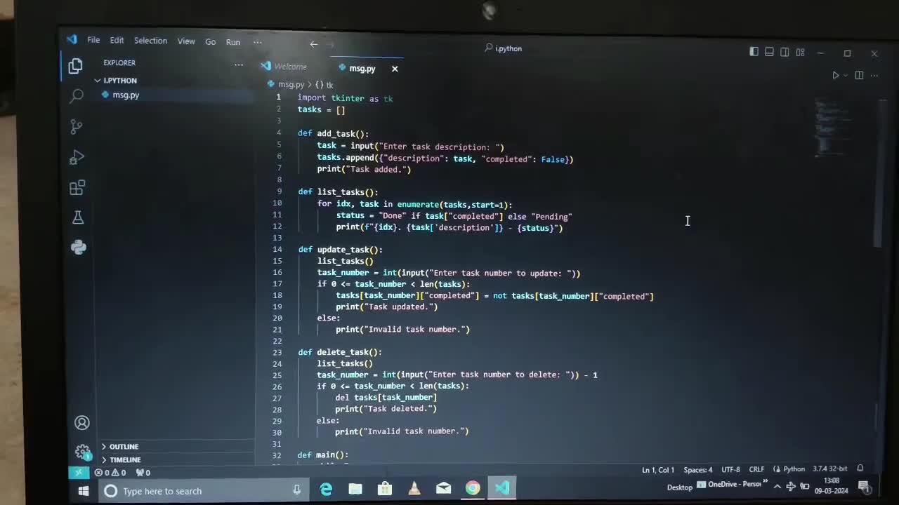 Guru Prasanth on LinkedIn: #codsoftinternship #pythonprogramming Guru Prasanth on LinkedIn: #codsoftinternship #pythonprogramming