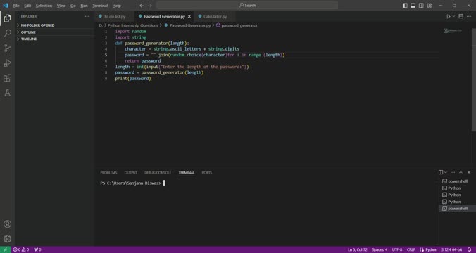 Sanjana Biswas on LinkedIn: #python #programming #passwordgenerator # ... Sanjana Biswas on LinkedIn: #python #programming #passwordgenerator # ...
