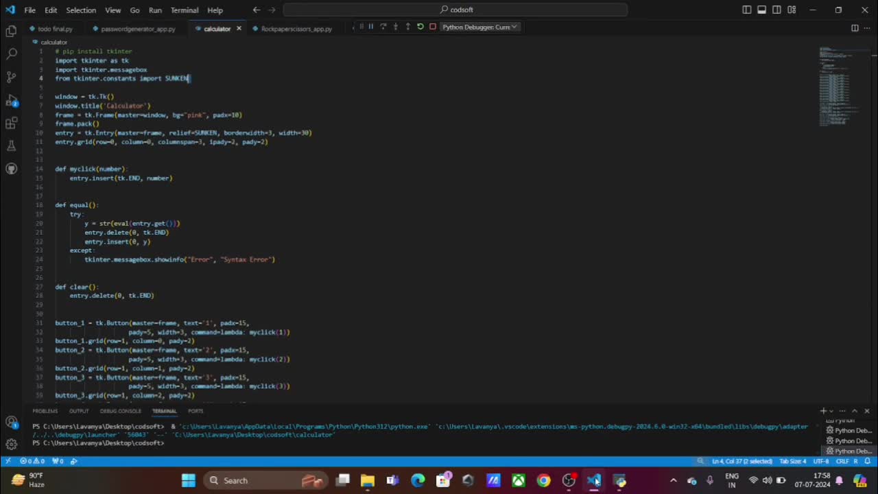 Lavanya Baskaran on LinkedIn: #codsoft #python #codsoft # ... Lavanya Baskaran on LinkedIn: #codsoft #python #codsoft # ...