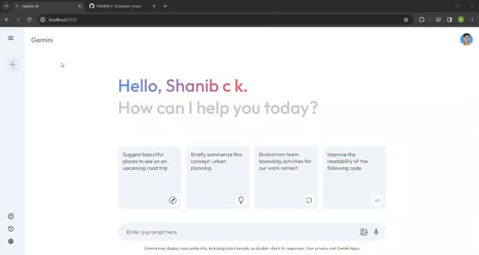 SHANIB C K on LinkedIn: #reactjs #css #geminiai #javascript #api # ... SHANIB C K on LinkedIn: #reactjs #css #geminiai #javascript #api # ...