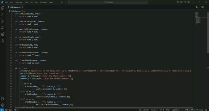 SATHYA S on LinkedIn: #codsoft #pythonprogramming #internship #calculator SATHYA S on LinkedIn: #codsoft #pythonprogramming #internship #calculator