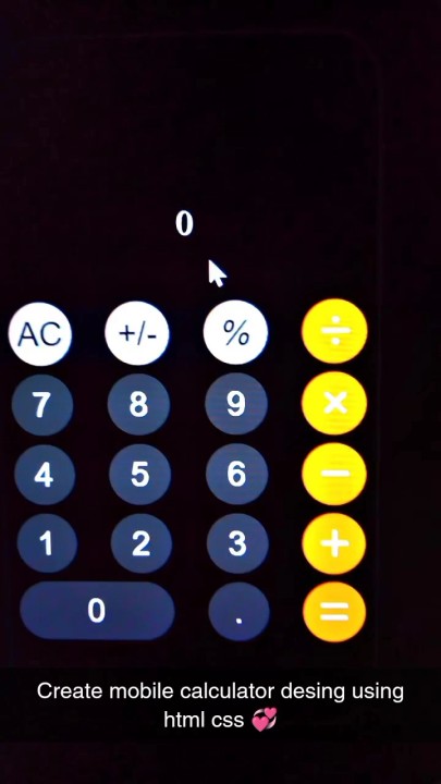 Rahul Prajapati on LinkedIn: Create a calculator design using css html 😍 Rahul Prajapati on LinkedIn: Create a calculator design using css html 😍
