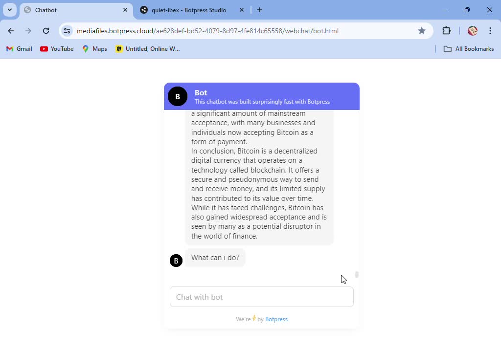 Gauri Khemnar on LinkedIn: #botpress #ai #chatbotdevelopment Gauri Khemnar on LinkedIn: #botpress #ai #chatbotdevelopment