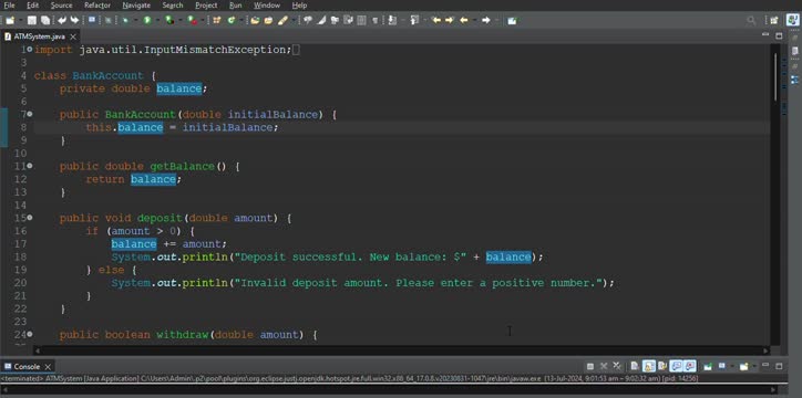 SATHYA P on LinkedIn: #java #internship #codsoft #atmsystem # ... SATHYA P on LinkedIn: #java #internship #codsoft #atmsystem # ...