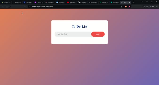 Ammar H. Amin on LinkedIn: #webdev #javascript #todolist Ammar H. Amin on LinkedIn: #webdev #javascript #todolist