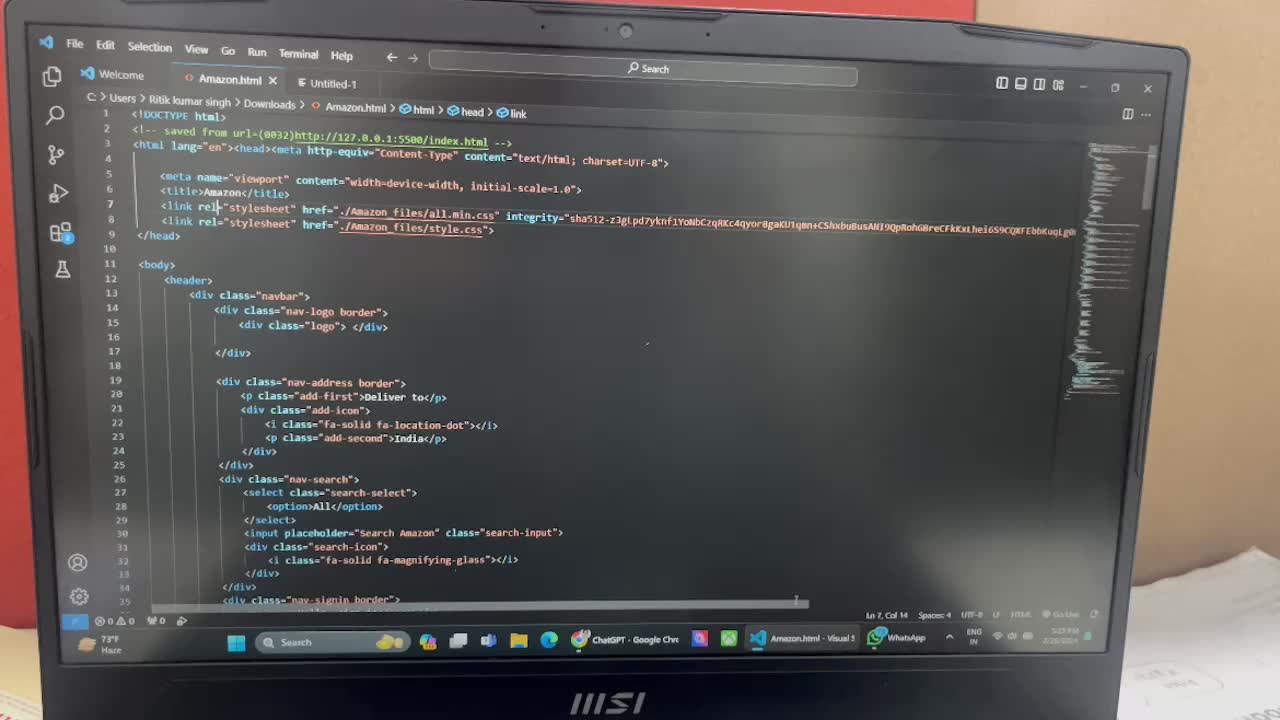 Ritik kumar Singh on LinkedIn: #html #css #webdevelopment #amazonclone Ritik kumar Singh on LinkedIn: #html #css #webdevelopment #amazonclone