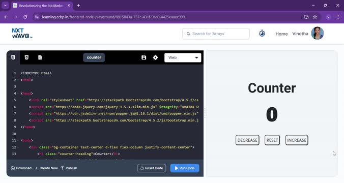 Vinotha V on LinkedIn: #day47 #ccbp #nxtwav #100dayscodechallenge #html ... Vinotha V on LinkedIn: #day47 #ccbp #nxtwav #100dayscodechallenge #html ...