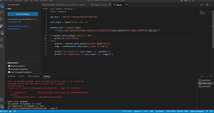 SHAIK LEENA PARVEEN on LinkedIn: #weatherapp #python #internship # ... SHAIK LEENA PARVEEN on LinkedIn: #weatherapp #python #internship # ...