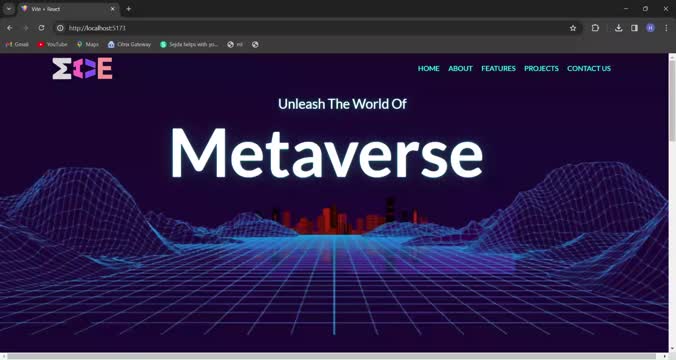 New creation: captivating Metaverse landing page with ReactJS 🙏🏻 | Hiba ... New creation: captivating Metaverse landing page with ReactJS 🙏🏻 | Hiba ...