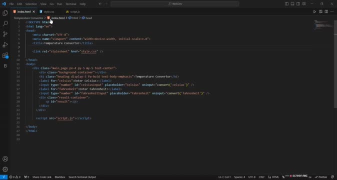 Vedant Sharma on LinkedIn: Completed Task2(Temperature Convertor) for ... Vedant Sharma on LinkedIn: Completed Task2(Temperature Convertor) for ...