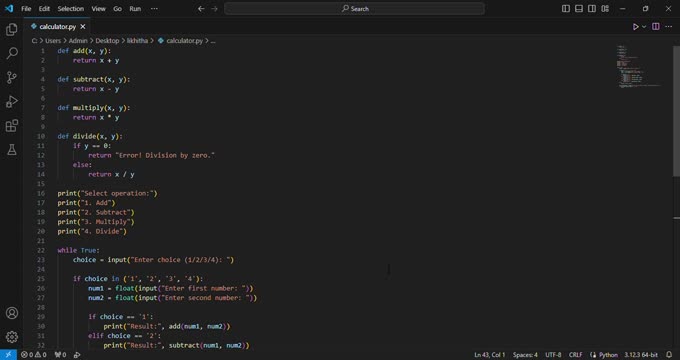 Likhitha Likhitha on LinkedIn: code for calculating in python Likhitha Likhitha on LinkedIn: code for calculating in python