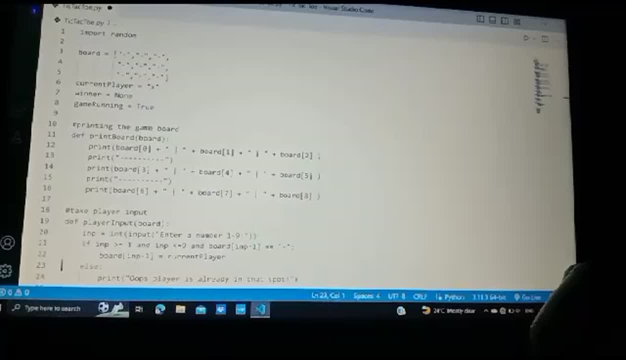 Sneha DK on LinkedIn: #pythonprogramming #python #gamedesign #tic # ... Sneha DK on LinkedIn: #pythonprogramming #python #gamedesign #tic # ...