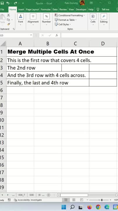 Xybernetics Inc on LinkedIn: Merging Columns in Multiple Sets of Rows ... Xybernetics Inc on LinkedIn: Merging Columns in Multiple Sets of Rows ...