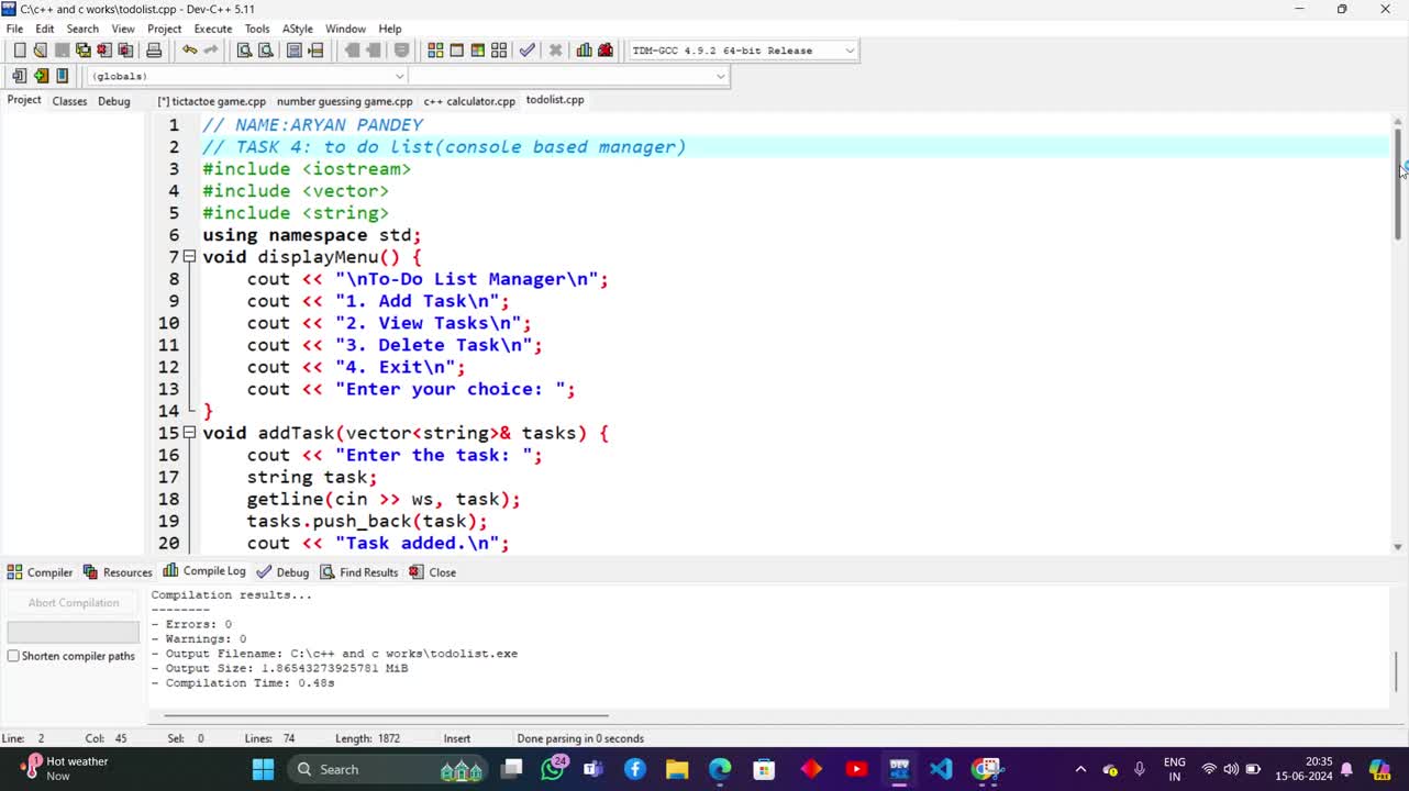 Aryan Pandey on LinkedIn: #internship #cplusplus #stl #coding #codsoft ... Aryan Pandey on LinkedIn: #internship #cplusplus #stl #coding #codsoft ...