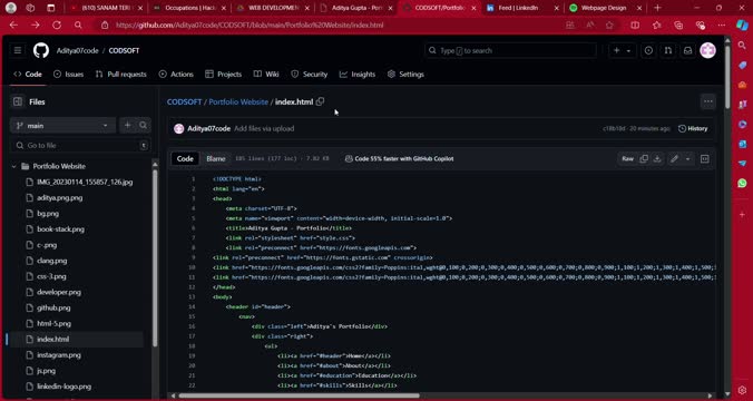 Aditya Gupta on LinkedIn: #codsoft #internship #webdevelopment Aditya Gupta on LinkedIn: #codsoft #internship #webdevelopment